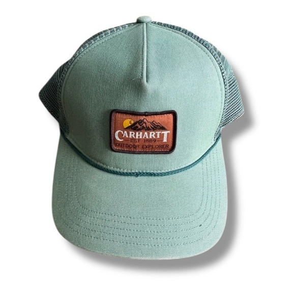 Carhartt | Accessories | Carhartt Logo Outdoor Explorer Green Mesh Back ...